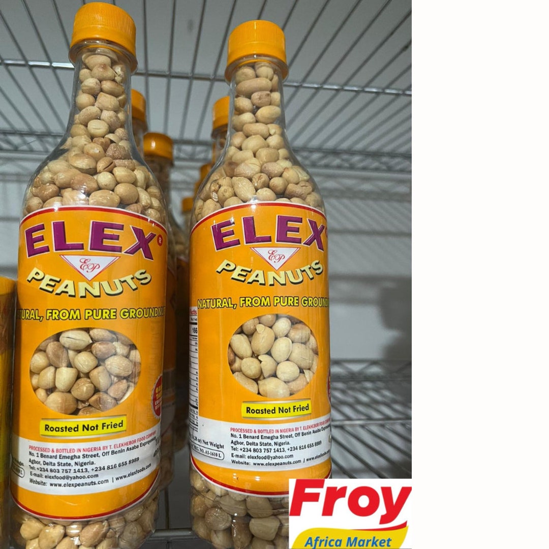 ELEX PEANUTS Natural Roasted Ground Peanuts set of 2 Bottles - Etsy