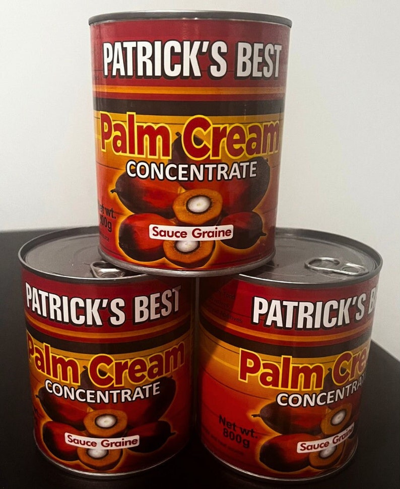 2 Cans of Patrick's Best Palm Cream Concentrate - Sauce Graine - West ...