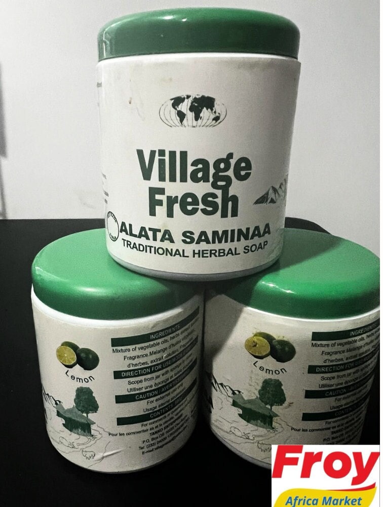 Alata Samina Ghana Black Soap - Lemon Scented (2pcs) - Etsy