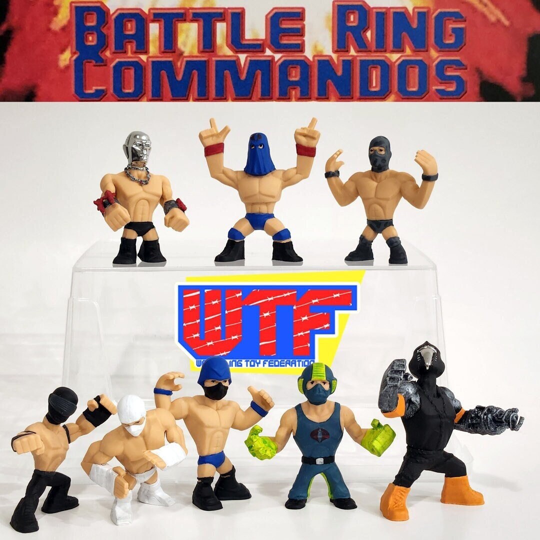Combat Ring Commandos Blind Bag 3 Pack Bootleg GI Joe Wrestler Mashup ...