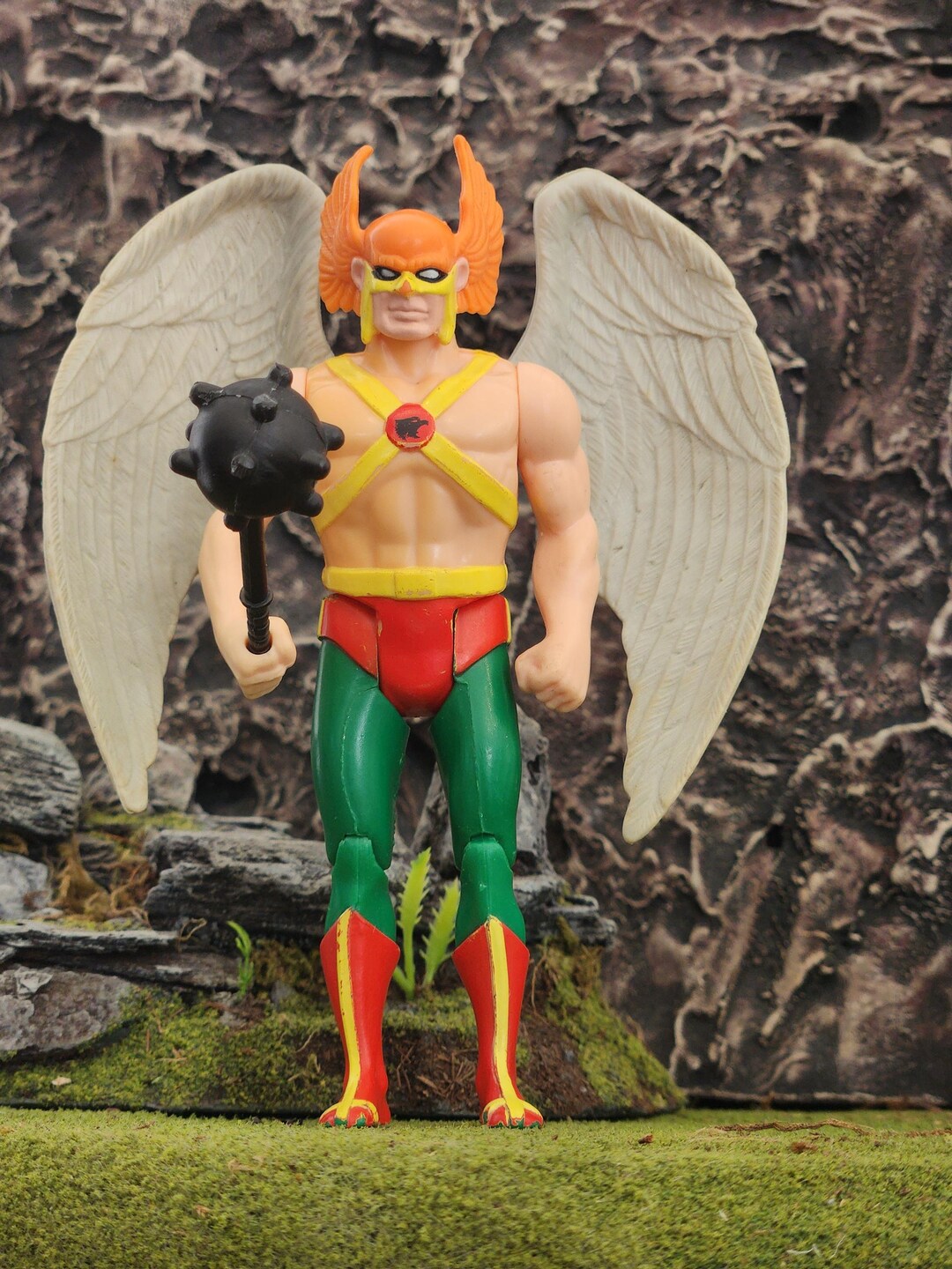 Kenner Super Powers Hawkman With Wings & Reproduction Mace 1984 Action ...