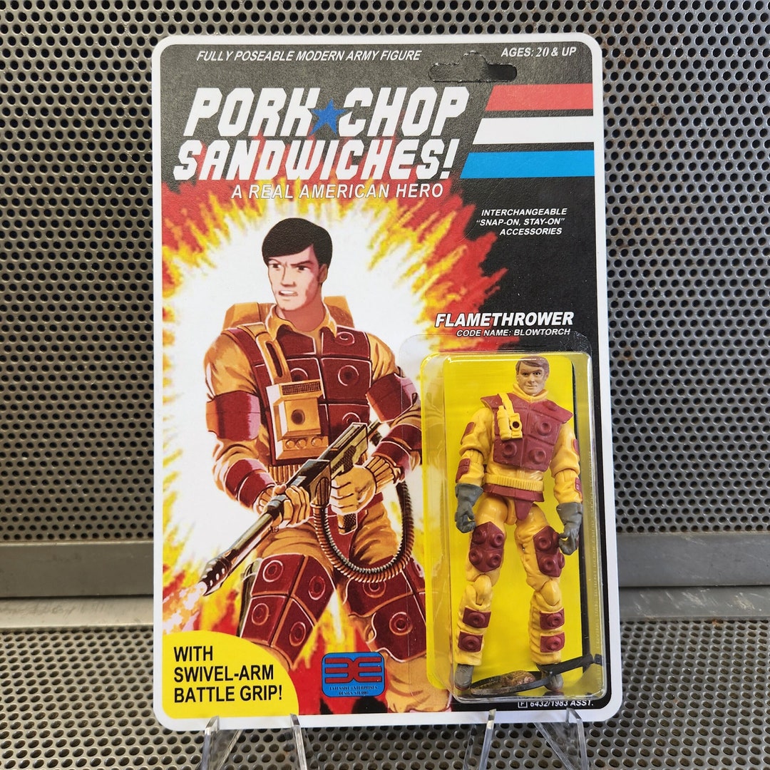 GI Joe Custom Pork Chop Sandwiches Blowtorch Action Figure PSA Parody ...