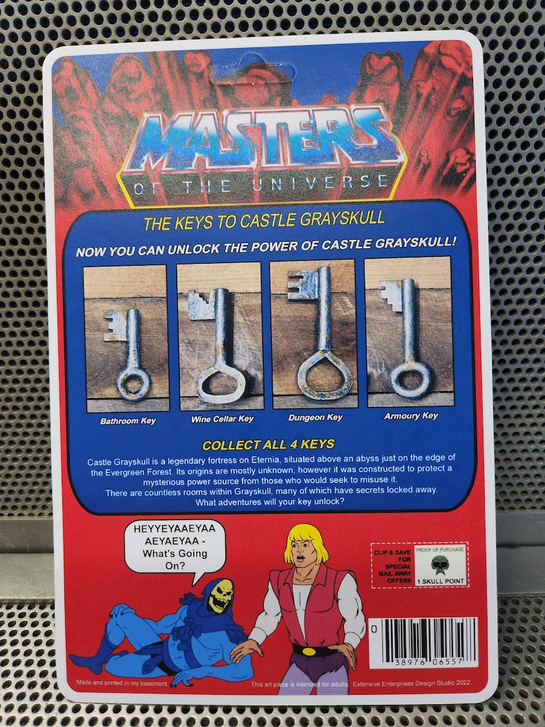 Masters of the Universe the Keys to Castle Grayskull - Etsy
