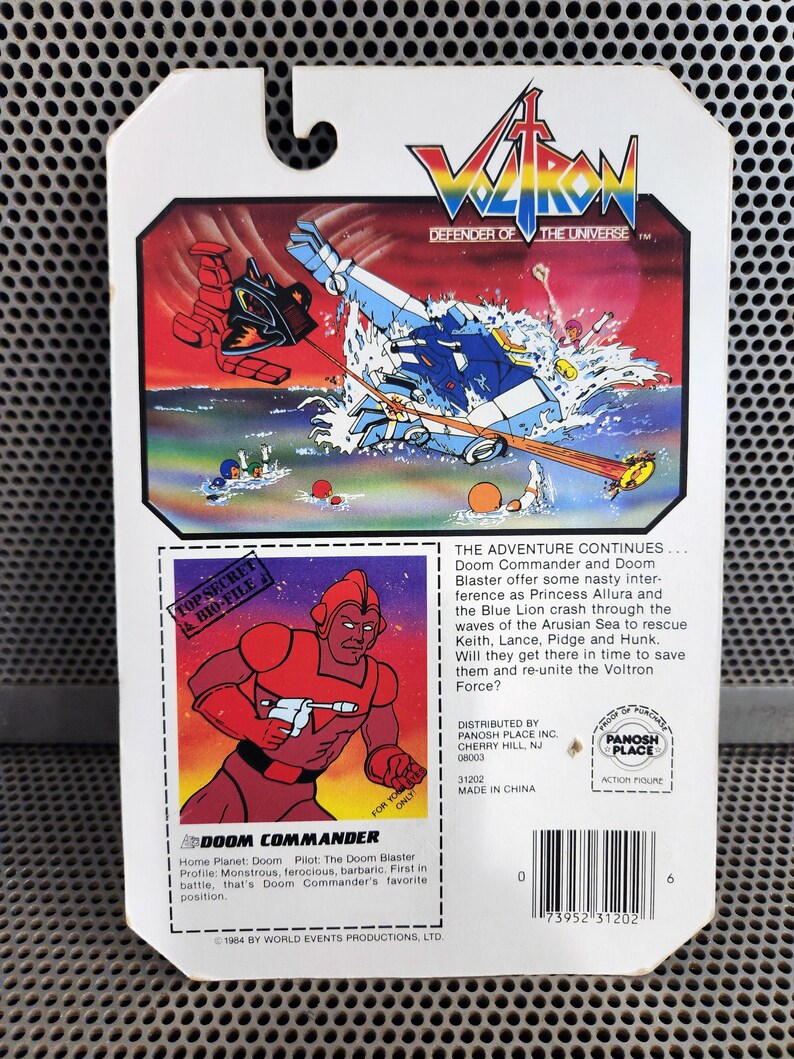 Doom Commander Voltron 1984 Panosh Place Vintage Action Figure Carded ...