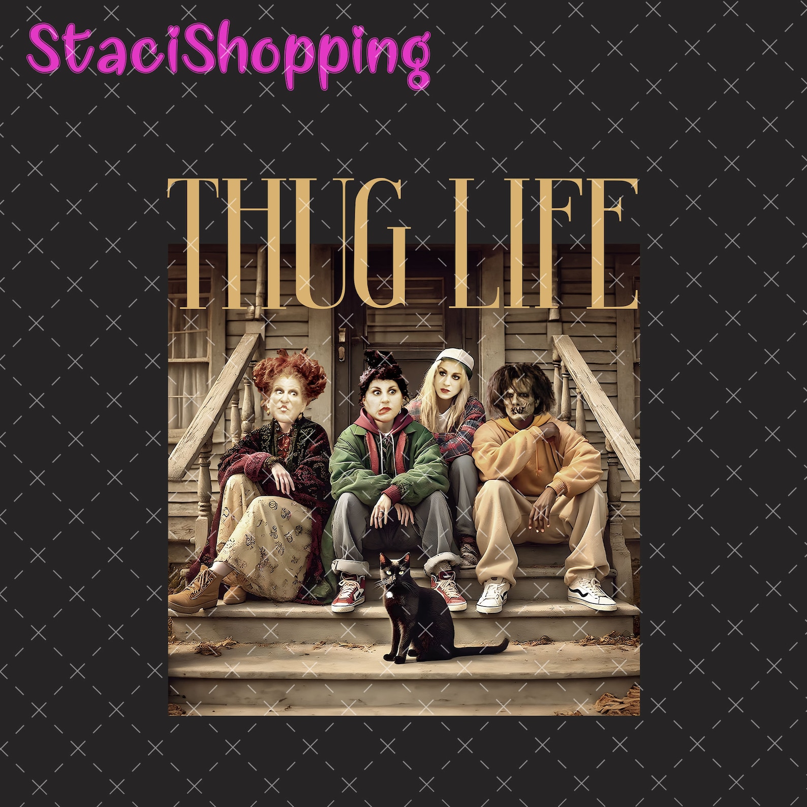 Thug Life Hocus Pocus Halloween Png, Sanderson Sister Png, It's Just A ...