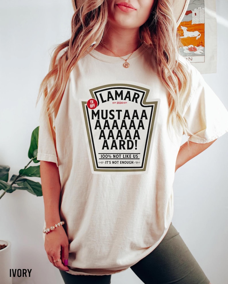 Kendrick Lamar MUSTARD Meme Shirt, Viral GNX Album Reference, TV off ...