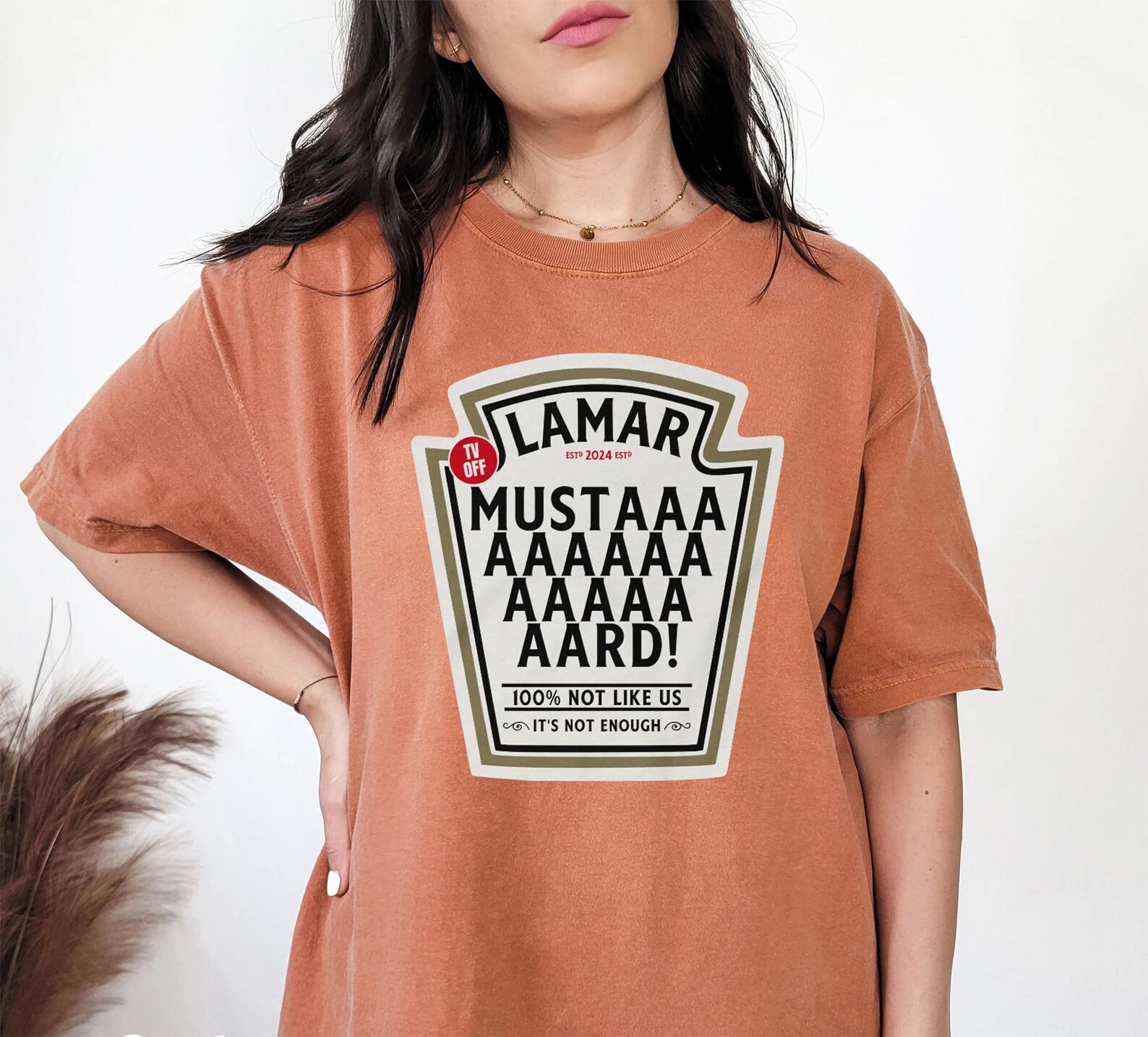 Kendrick Lamar MUSTARD Meme Shirt, Viral GNX Album Reference, TV off ...