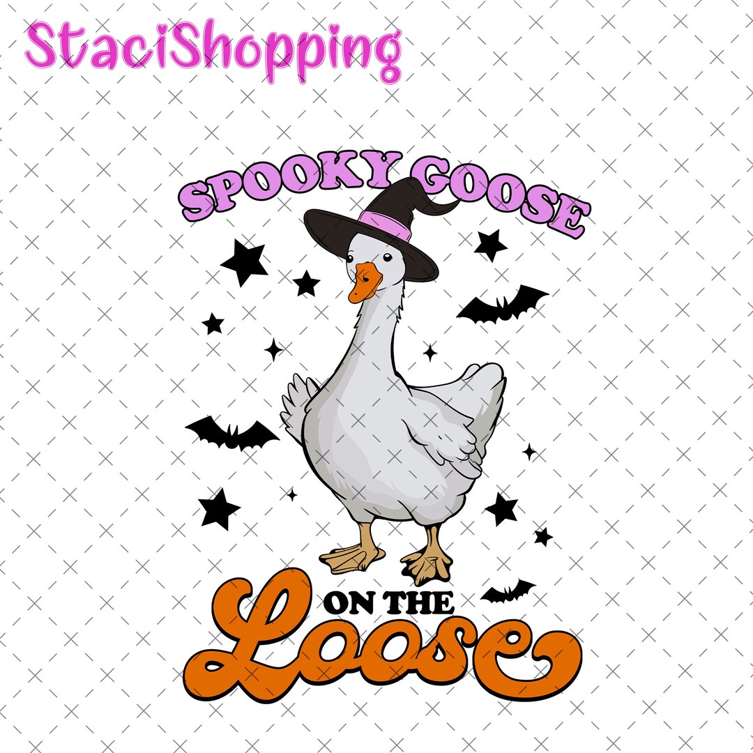 Spooky Goose on the Loose Halloween Png, Silly Goose Png, Funny Ghost ...