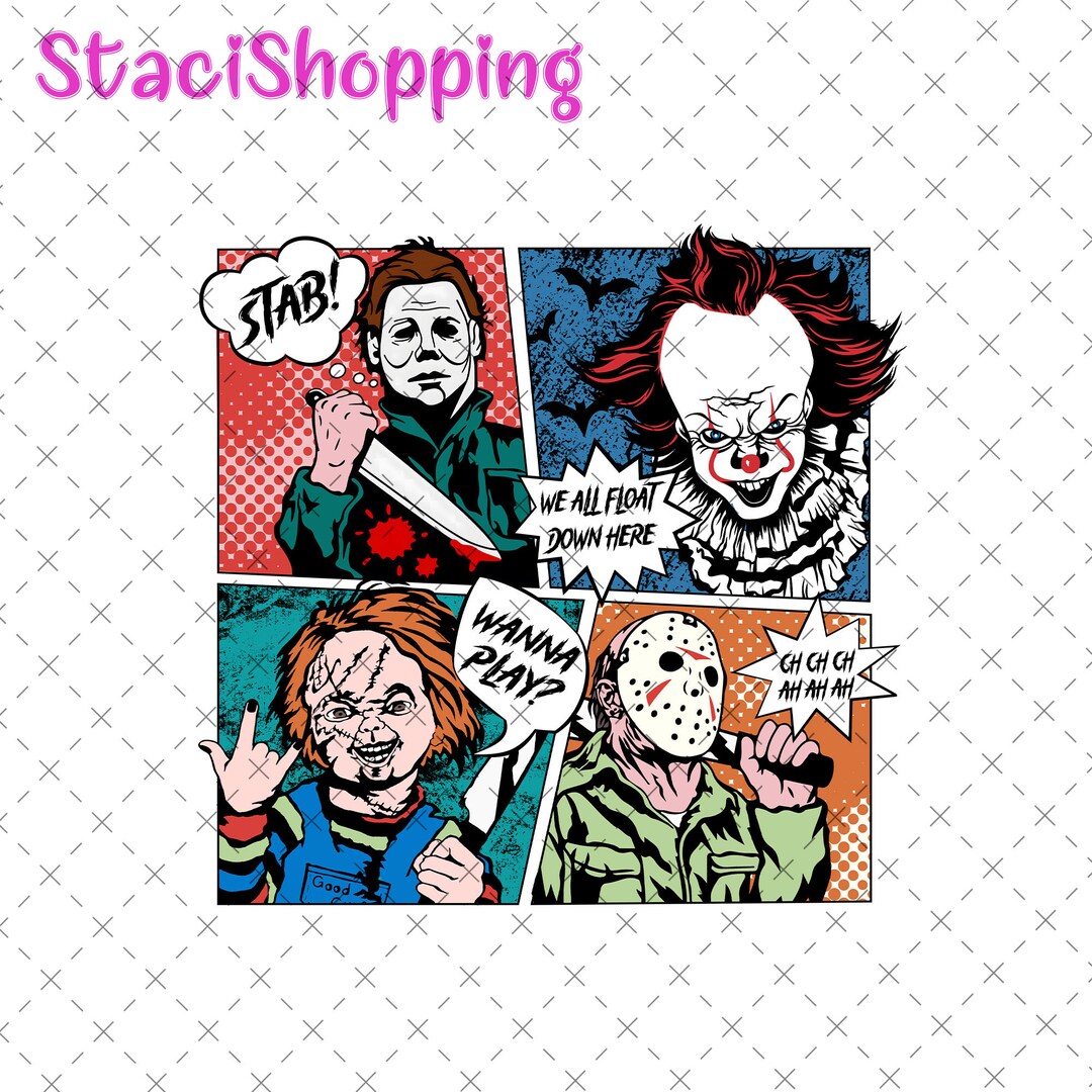 Horror Characters Cartoon Halloween Png, Horror Killers Png, Spooky ...