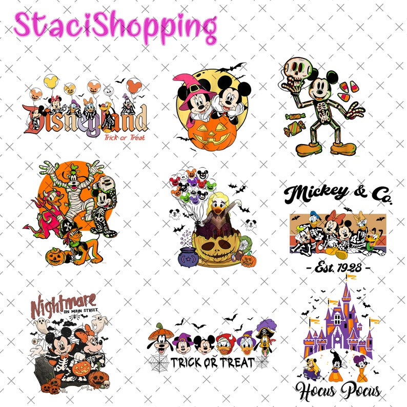 Mickey and Friends Halloween Bundle, Diney Spooky Season Bundle ...