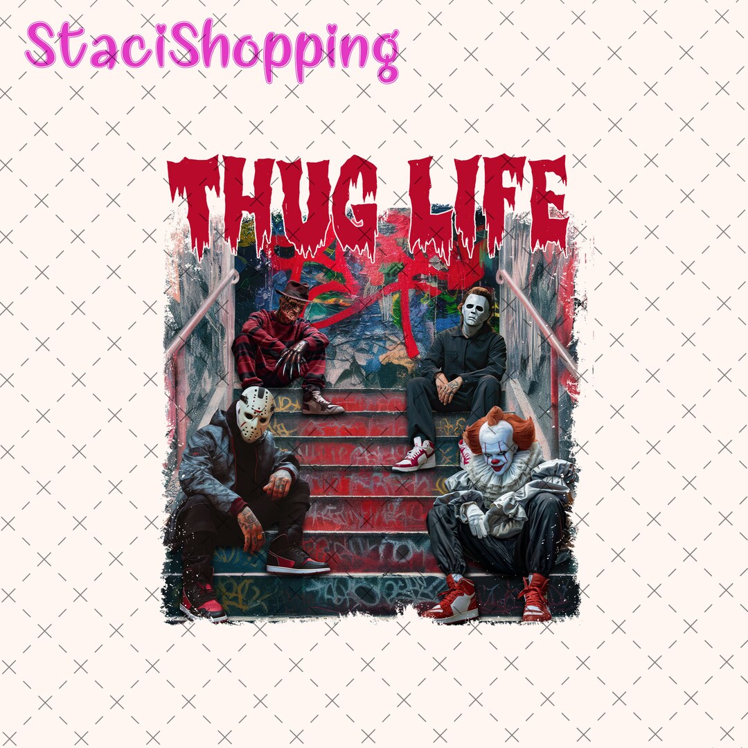 Thug Life Horror Characters Halloween Png, Thug Life Killers Png, Scary ...