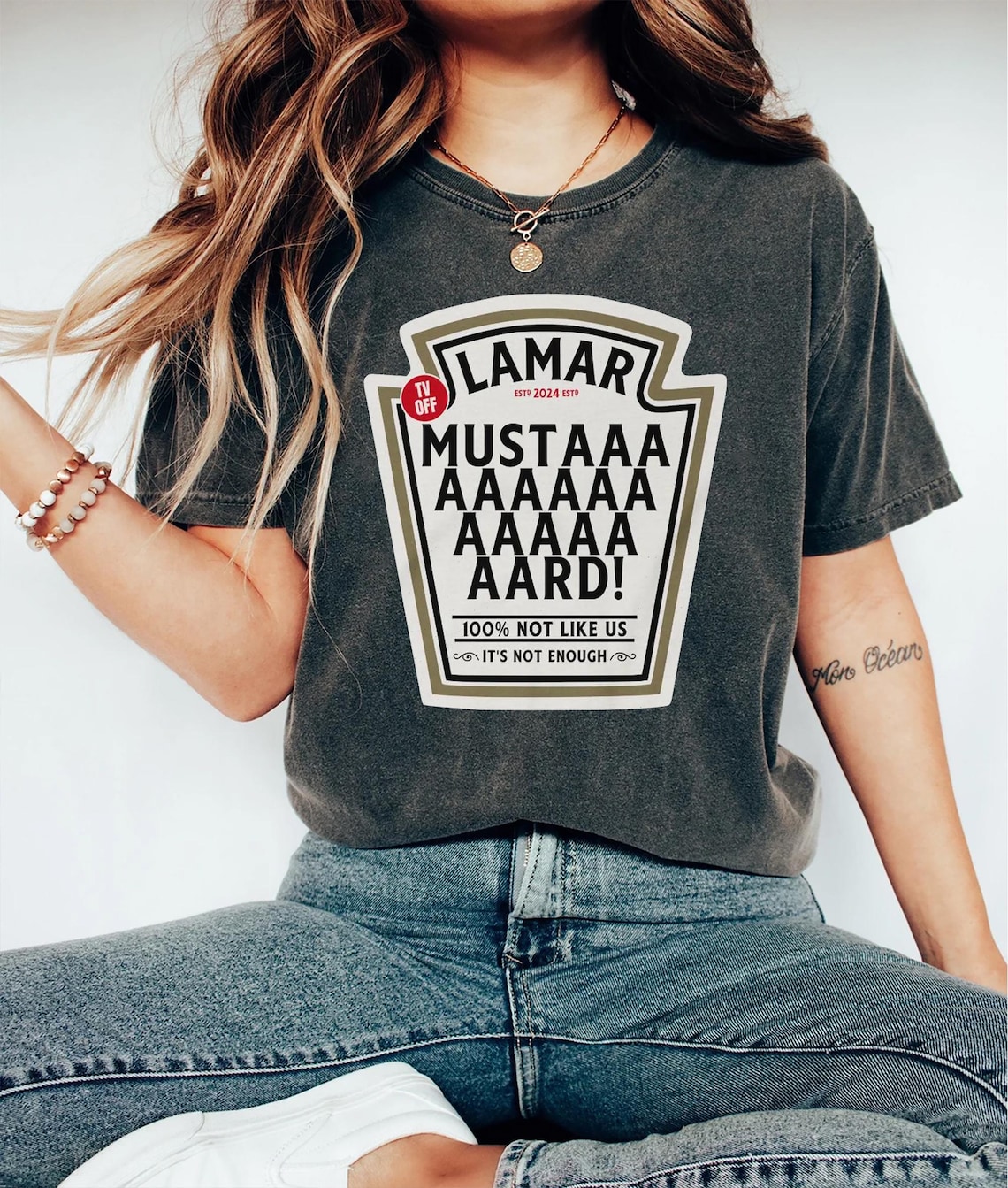 Kendrick Lamar MUSTARD Meme Shirt, Viral GNX Album Reference, TV off ...