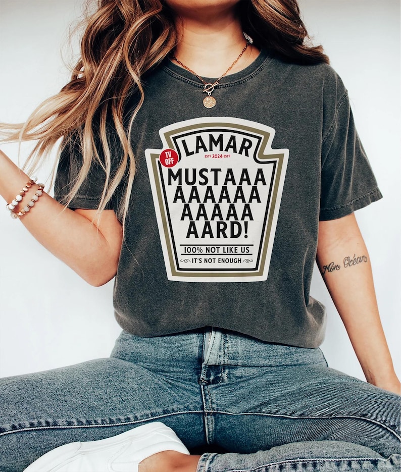 Kendrick Lamar MUSTARD Meme Shirt, Viral GNX Album Reference, TV off ...