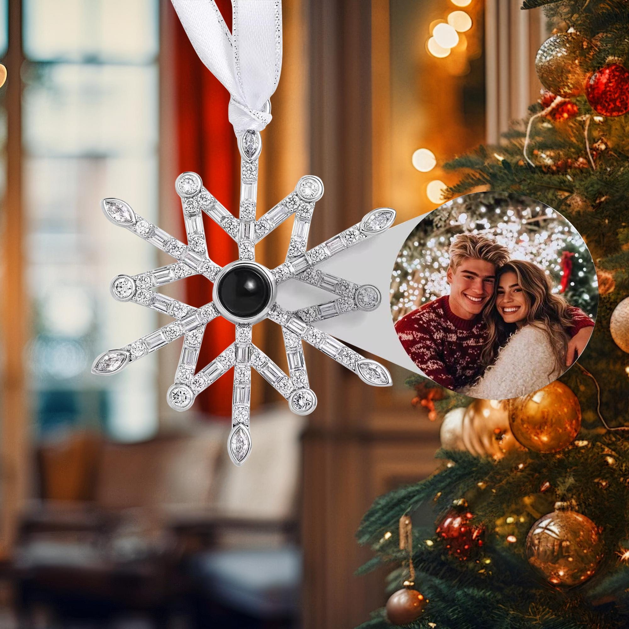 Angel Wings Photo Projection Ornament, Personalized Memorial Photo ...