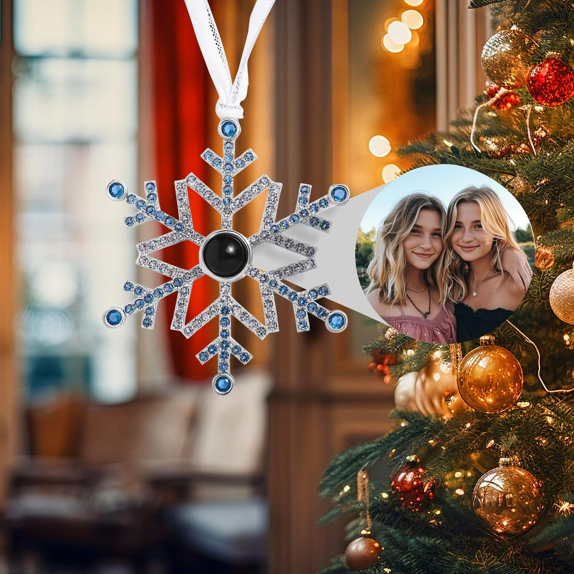 Angel Wings Photo Projection Ornament, Personalized Memorial Photo ...