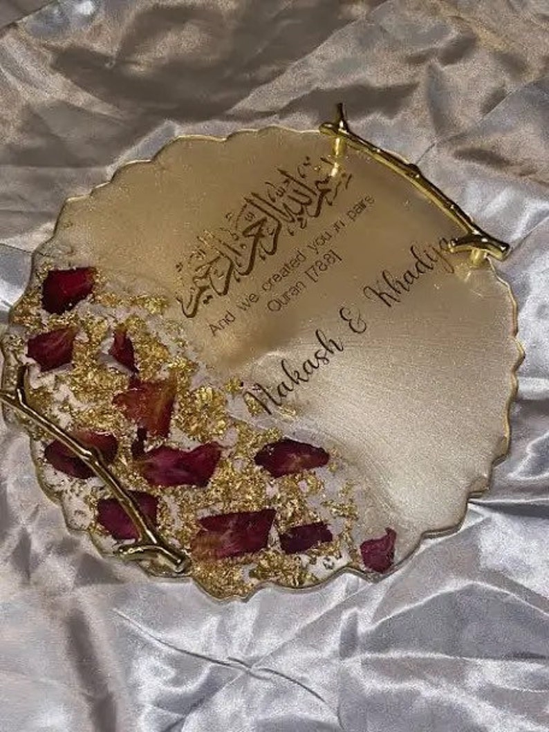 Nikkah, Ring Plate,resin Ring Plate, Round Custom Resin Ring Plate ...