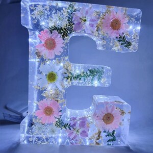 Unique Custom Made, Large Resin Letter Fairy Light Decor, Personalised ...