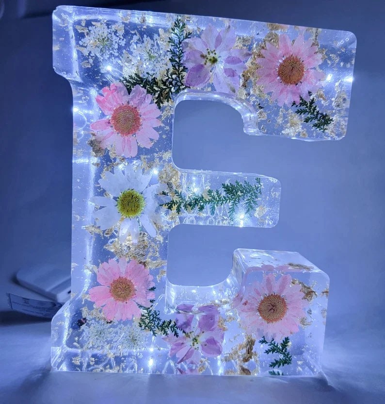 Unique Custom Made, Large Resin Letter Fairy Light Decor, Personalised ...