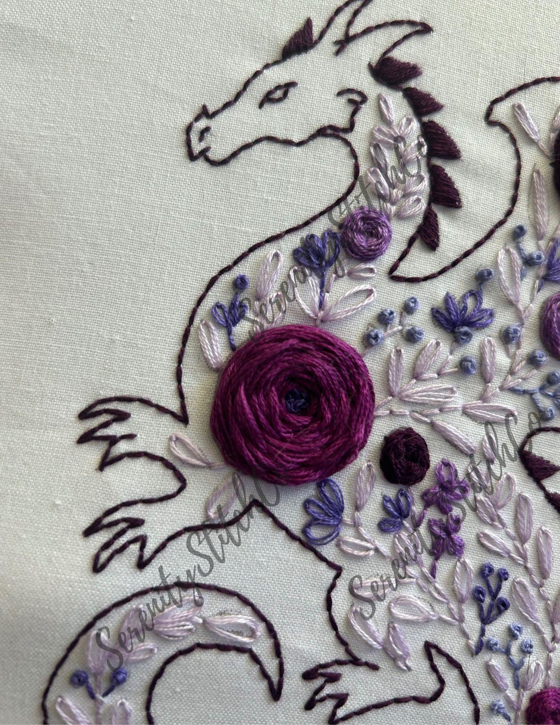 Dragon Hand Embroidery Pattern – Digital PDF for Beginners & Creative ...
