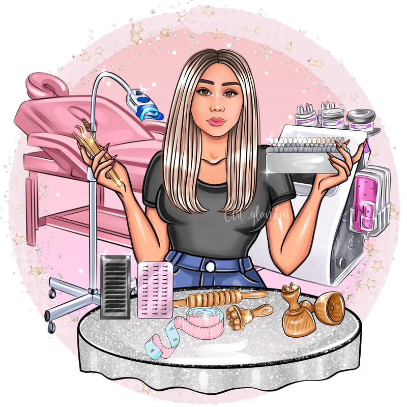 Esthetician Cartoon Logo - Etsy