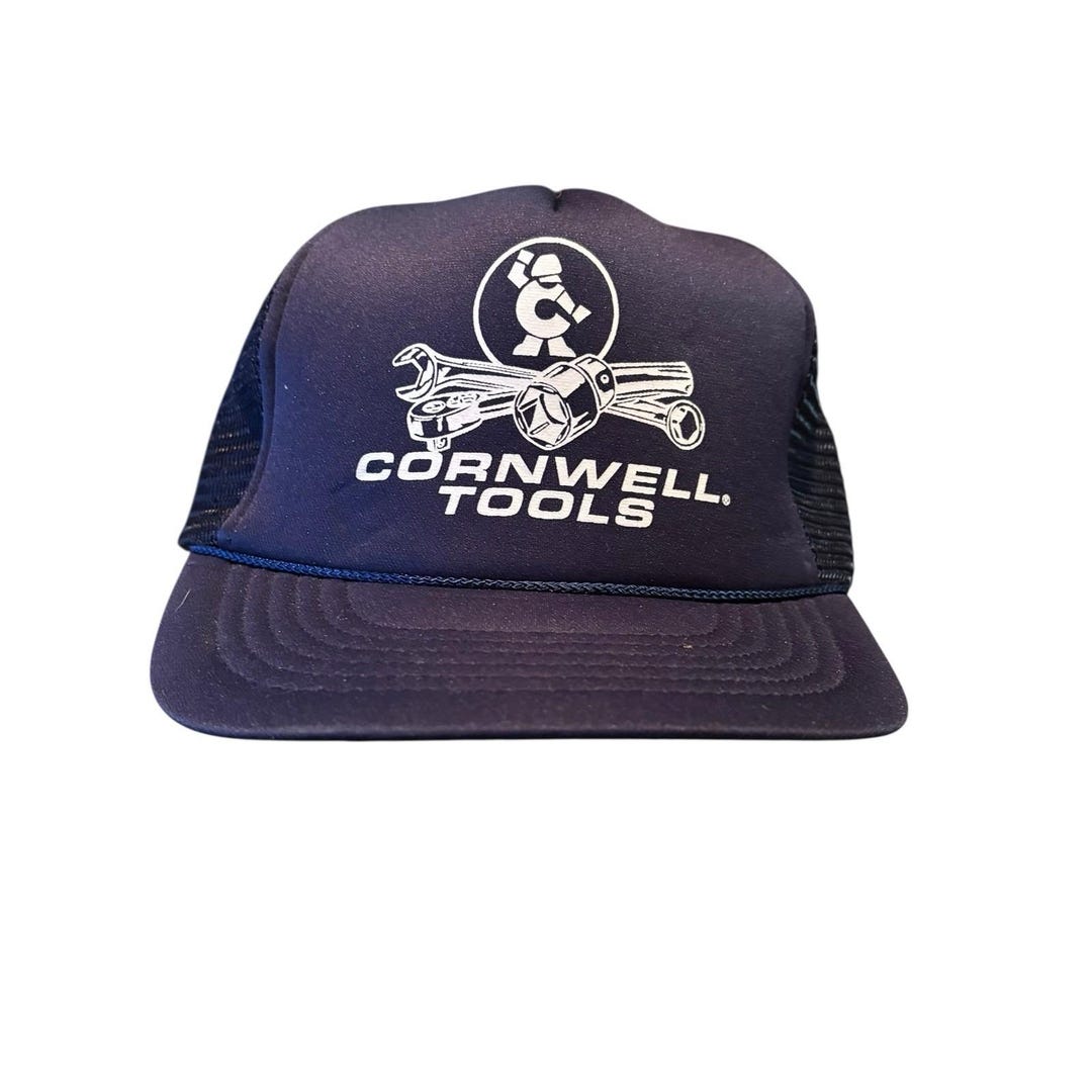 Vintage Cornwell Tools Trucker Hat Adult Snapback Cap Blue - Etsy