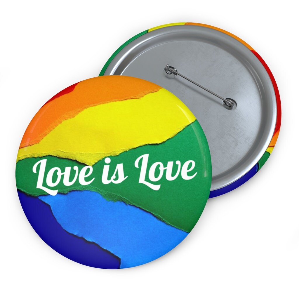 Pride Pin Buttons - Love is Love - Etsy