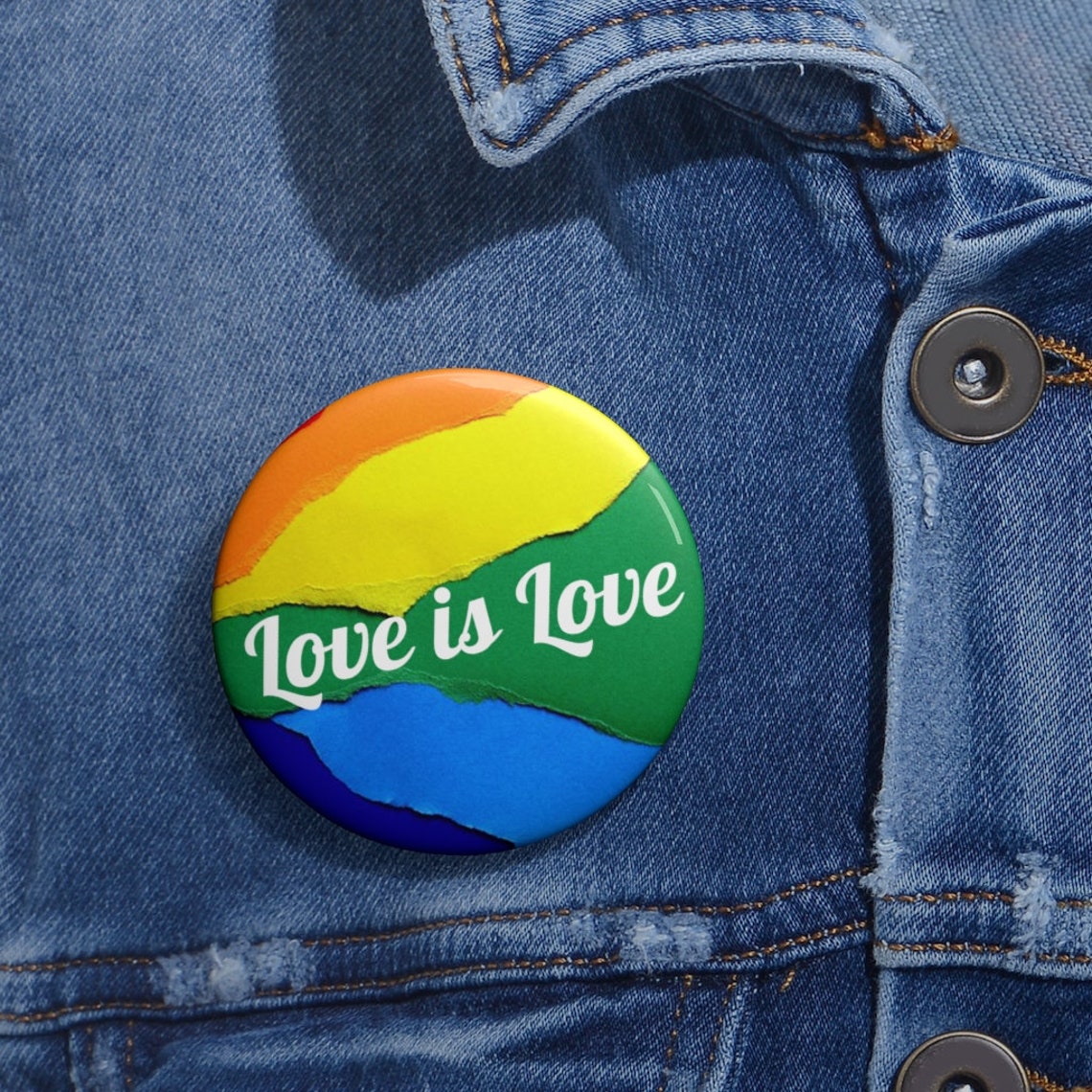 Pride Pin Buttons - Love is Love - Etsy