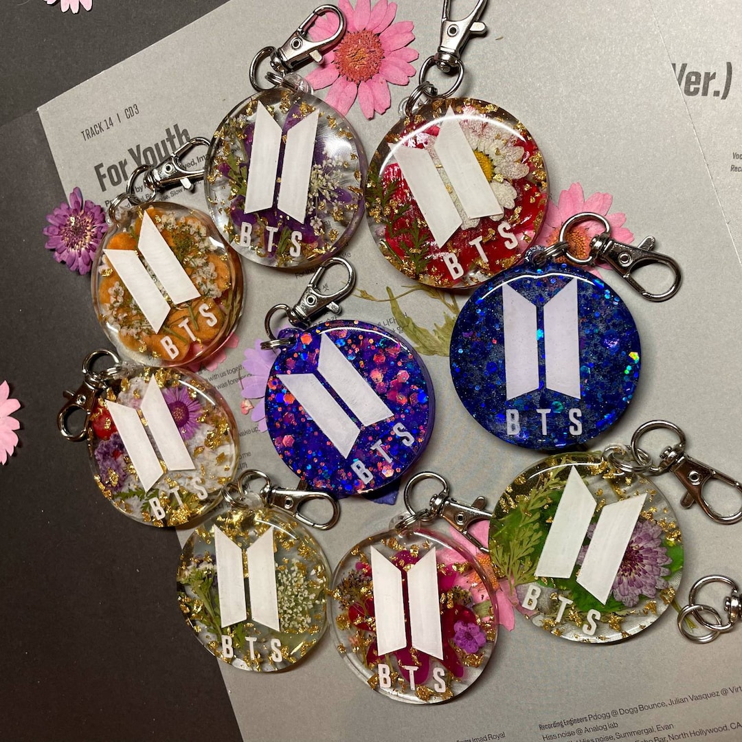 BTS Permission to Dance Confetti Resin Keychain - Etsy