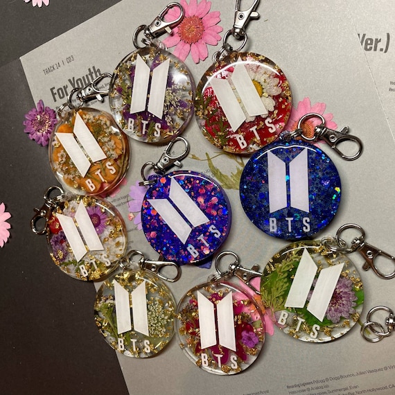 BTS Permission to Dance Confetti Resin Keychain - Etsy