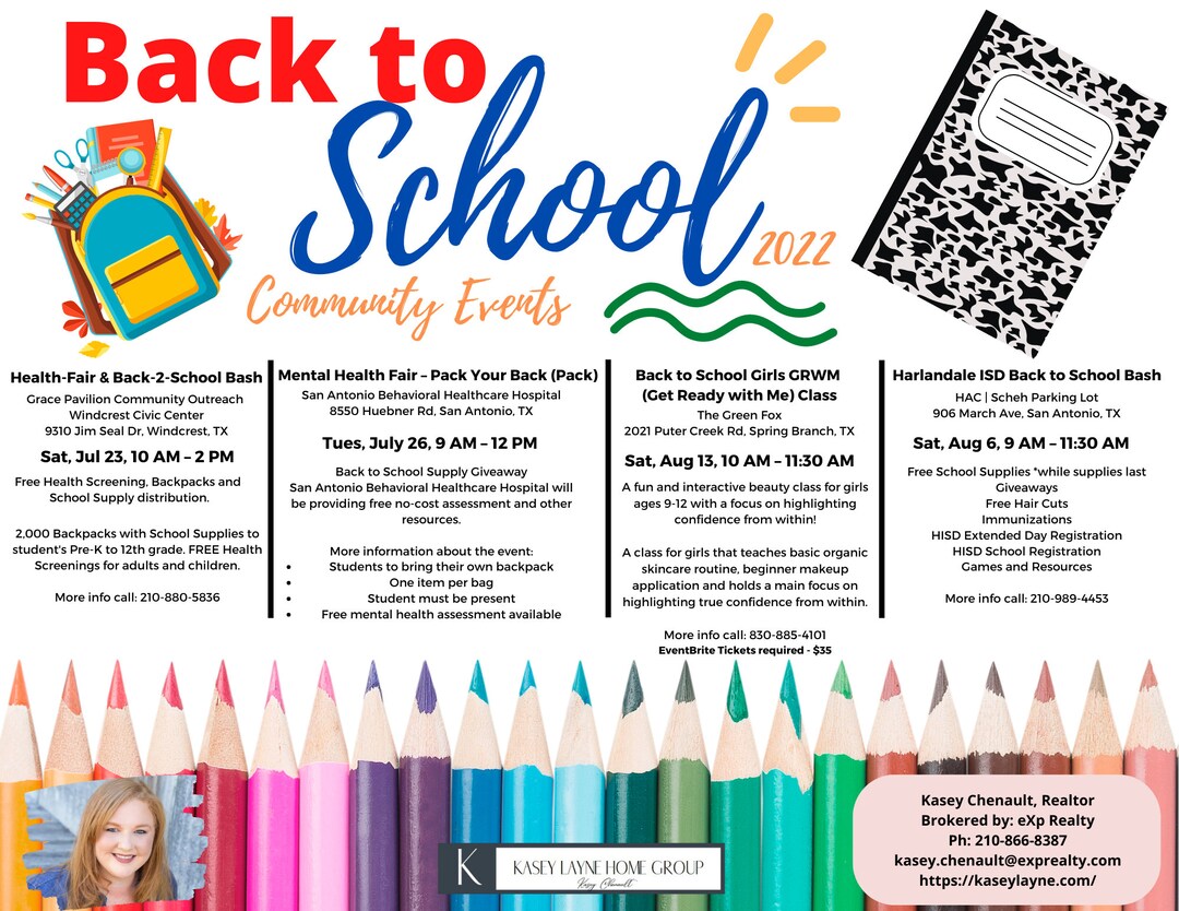 Back to School Events Flyer - Etsy