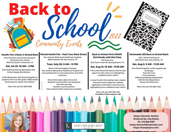 Back to School Events Flyer - Etsy
