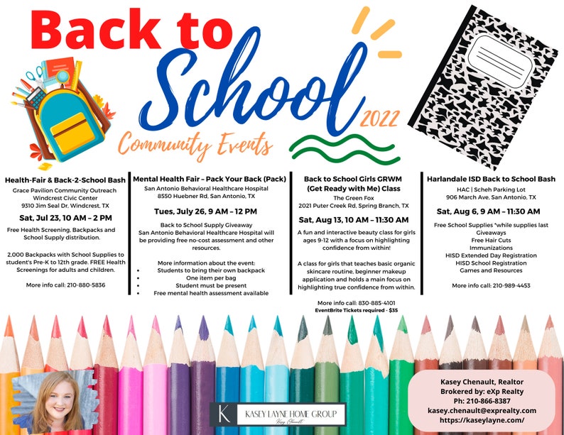 Back to School Events Flyer - Etsy
