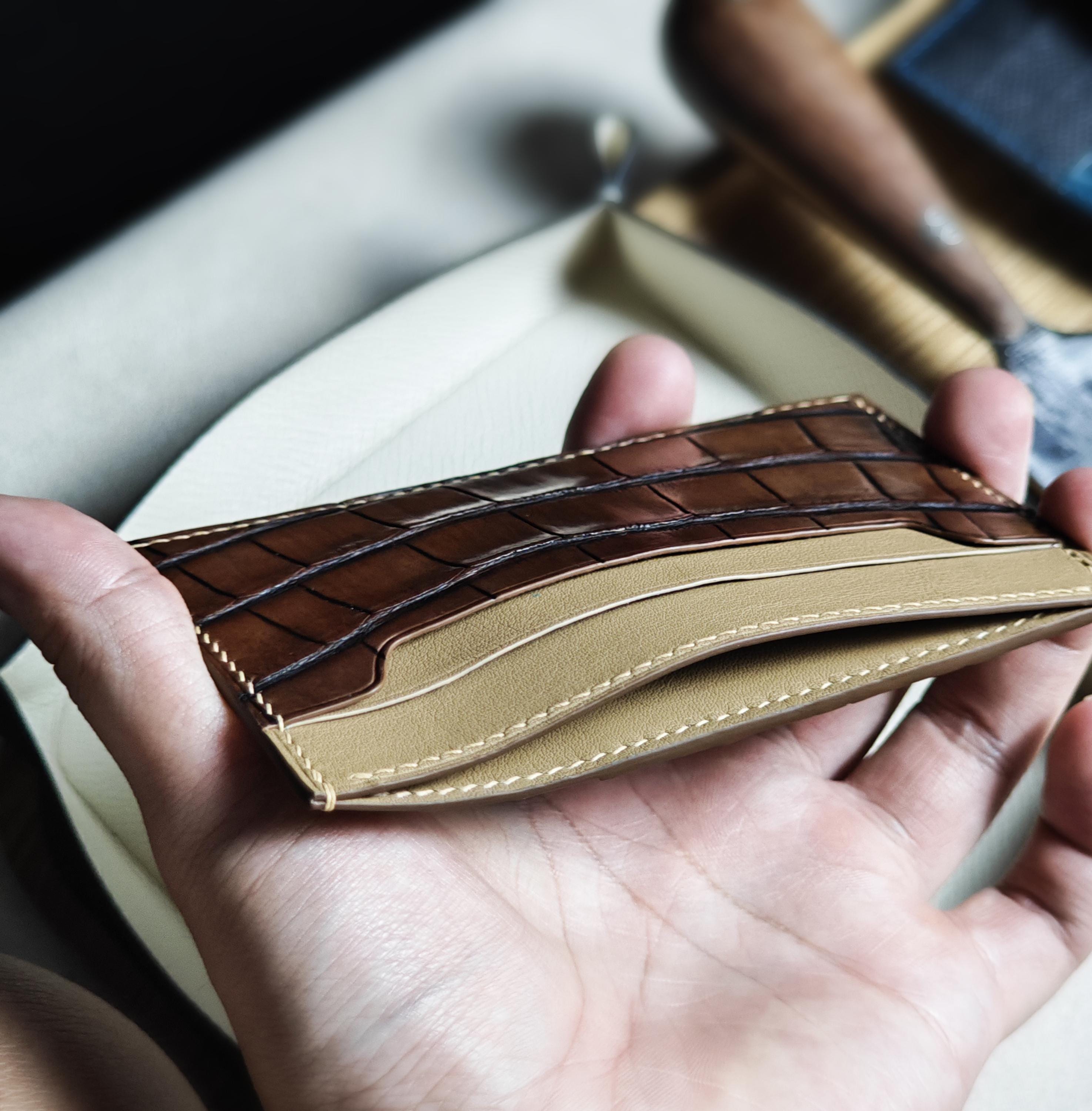 Leather Alligator Card Holder Men Wallet/ Gifts for Him/ Birthday Gifts ...