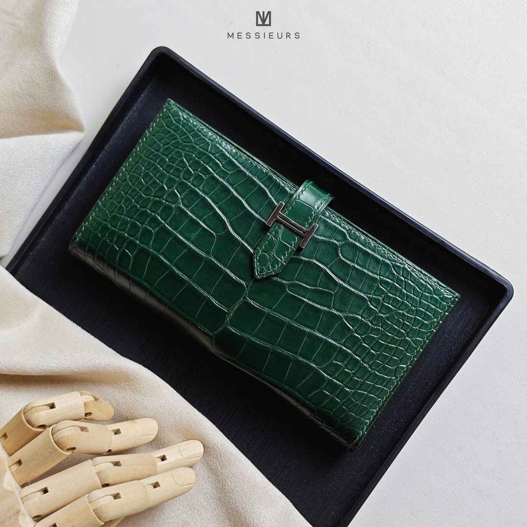 Personalized Alligator Long Wallet , Wallet for Women/men,leather ...