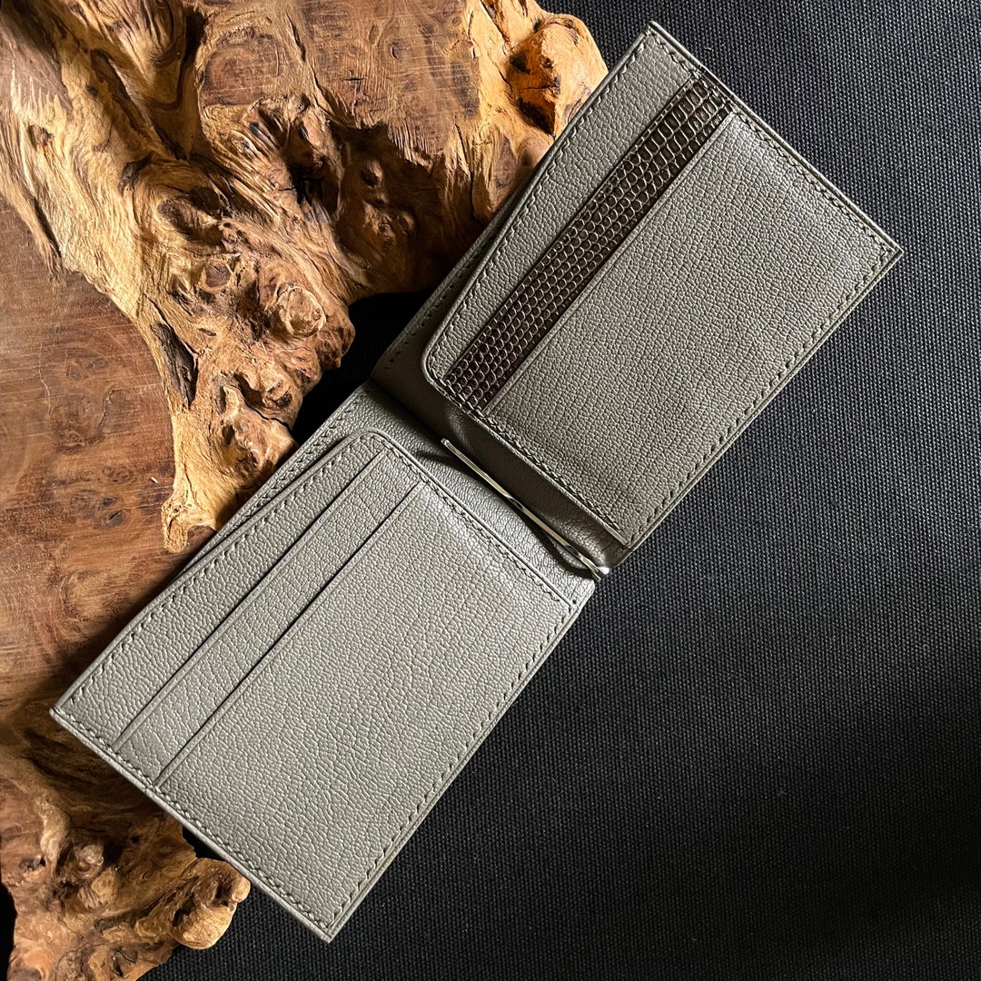 Leather Lizard Men Bifold Money Clip Wallet/ Gifts for Him/ - Etsy