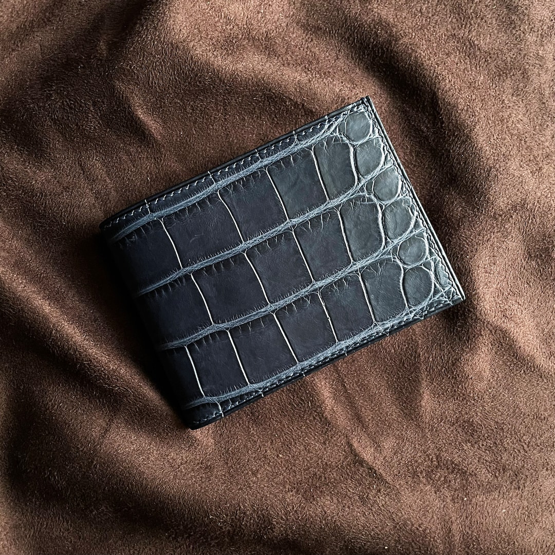 Leather Alligator Men Bifold Wallet/ Gifts for Him/ Birthday Gifts for ...