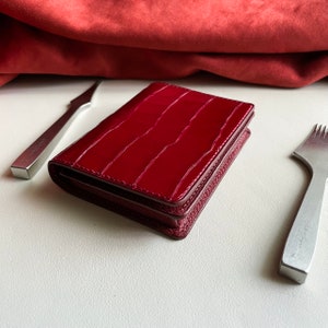 Leather Alligator Women Bifold Wallet/ Birthday Gifts for - Etsy