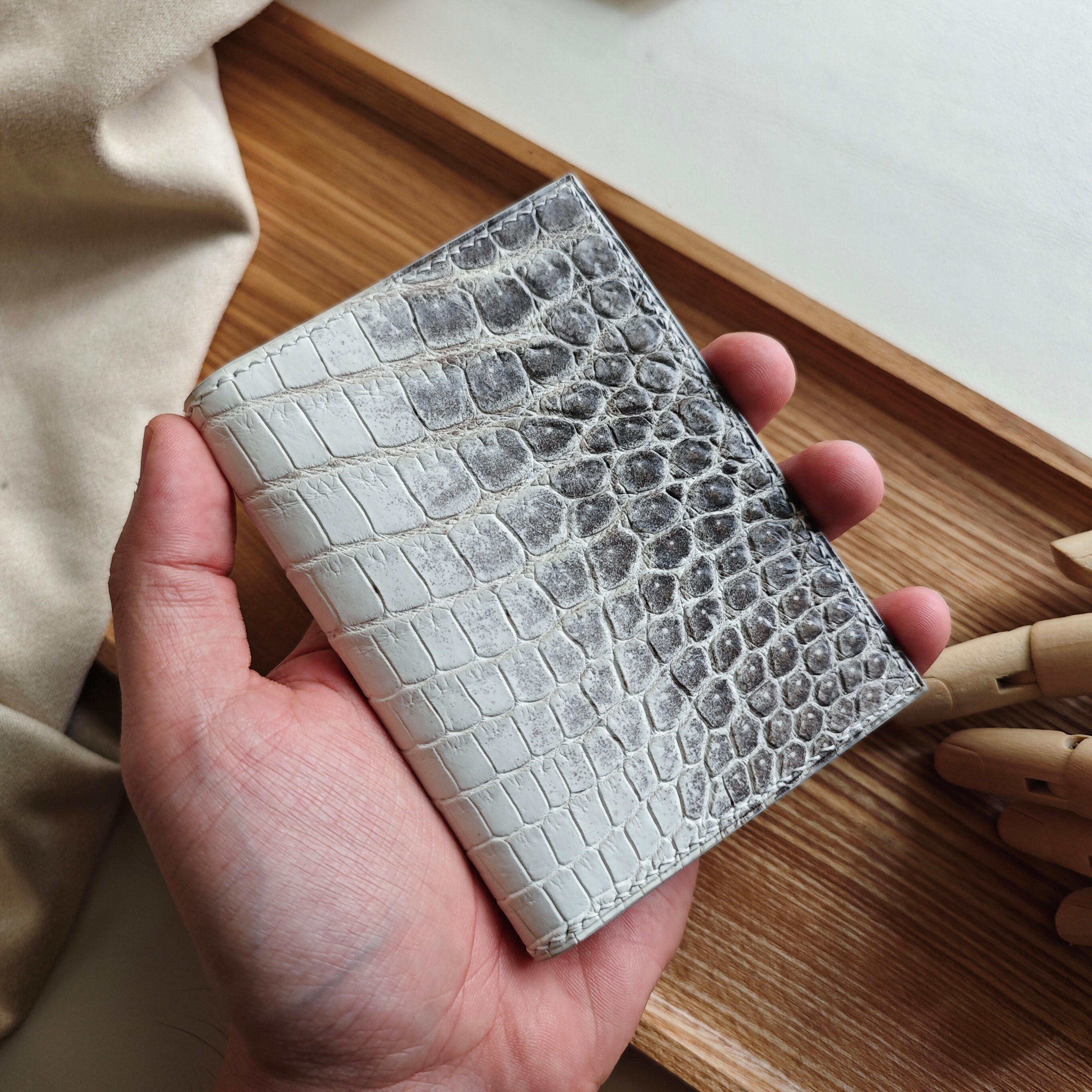 Leather Alligator Card Holder Wallet/ Gifts for Him/ Birthday Gifts for ...