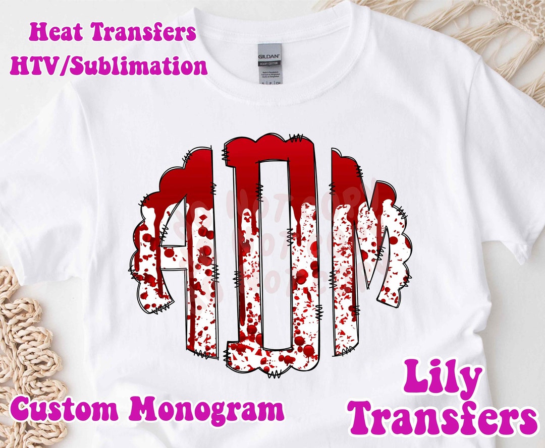 Custom Halloween Horror Monogram Image Transfer, Custom Monogram ...