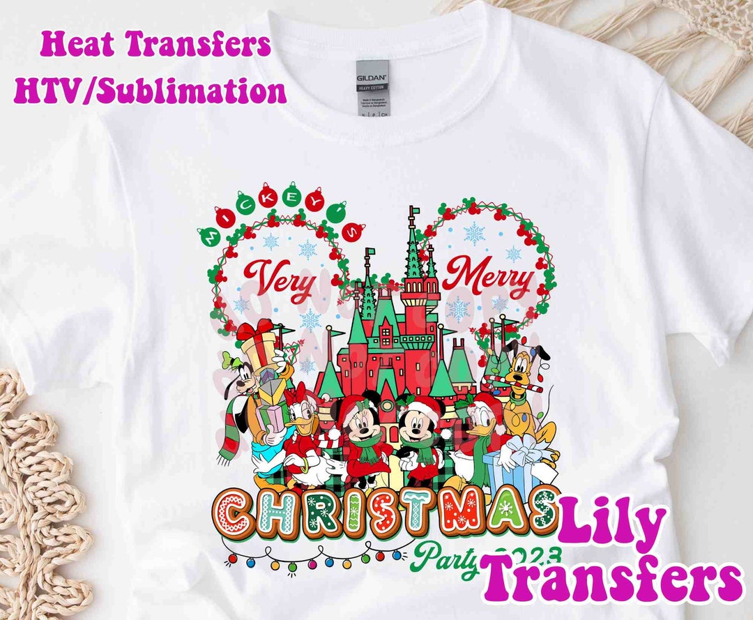 Christmas Disney Trip Image Transfers, Christmas Iron on Heat Transfers ...