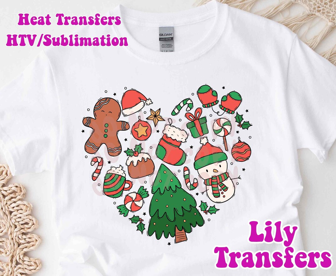 Christmas Collage Image Transfers, Christmas Iron on Heat Transfers ...