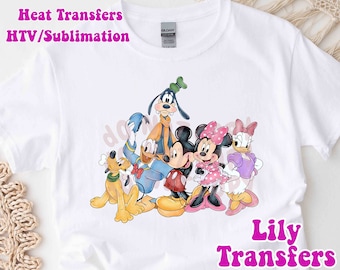 Mickey and Friends Image Transfers, Disney Family Vacation Sublimation ...