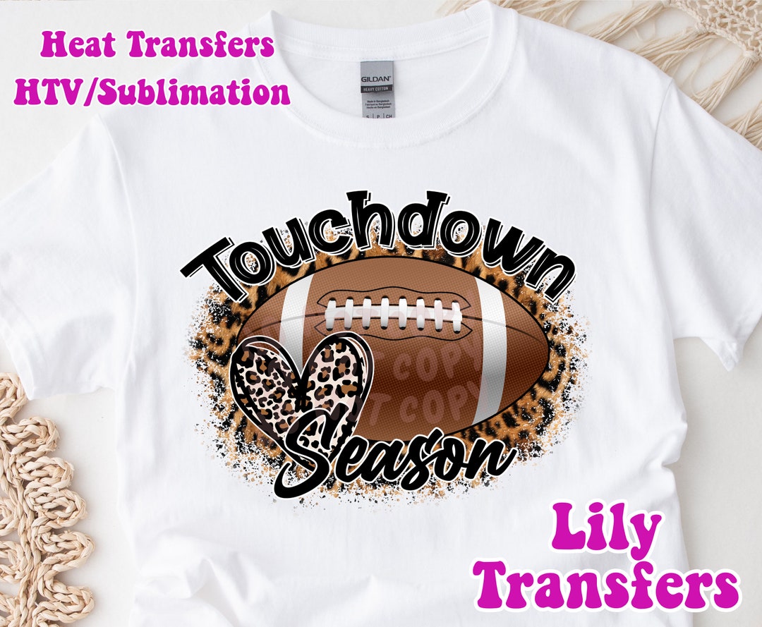 Football Touch Down Season Image Transfers, Football Game Day Iron on ...
