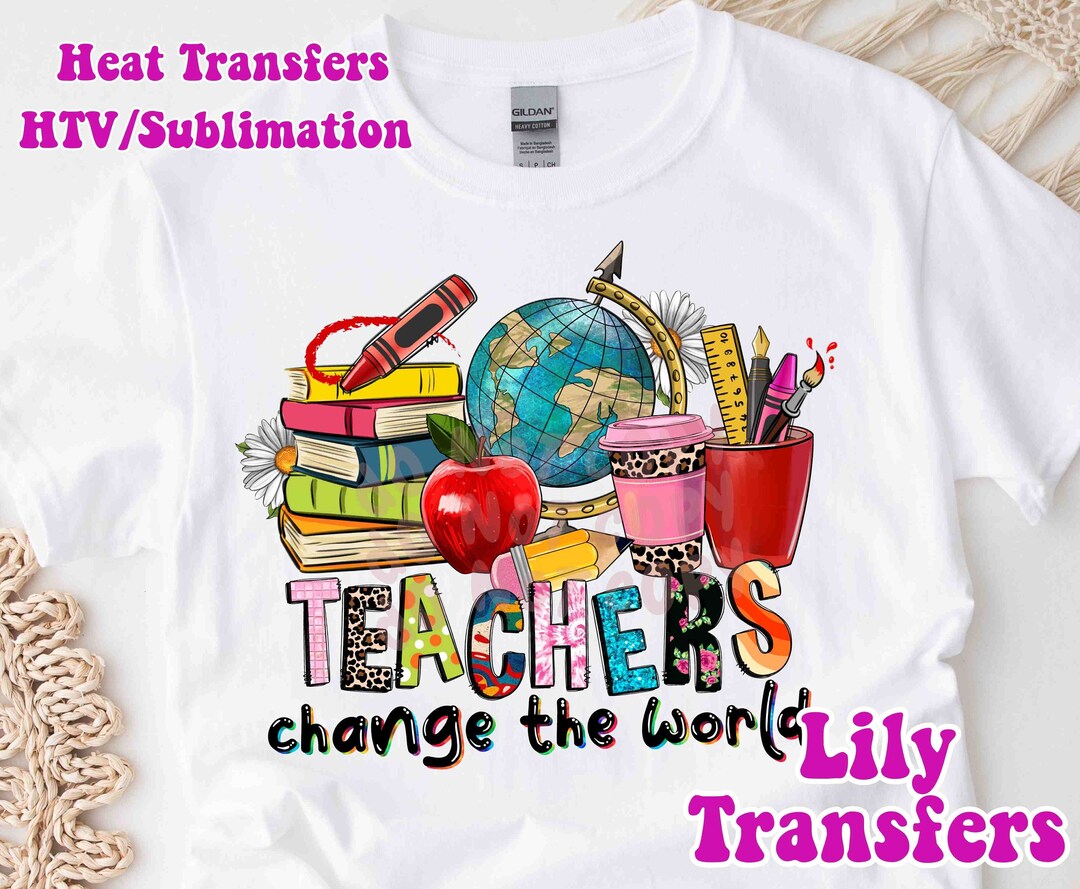 Teacher Image Transfers, Teacher Iron on Prints, Teacher Sublimation ...