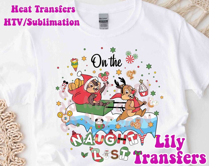 Mickey Christmas HTV and Sublimation Image Transfer, Family Vacation ...