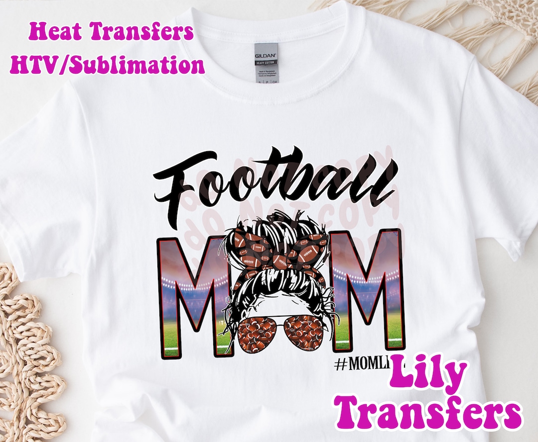 Football Mom Image Transfers, Football Mama Iron on Heat Transfers ...
