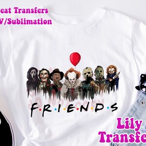 Halloween Horror Friends Image Transfers, Halloween Horror Iron on Heat ...