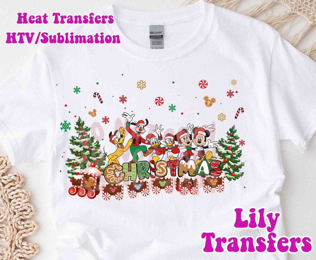 Christmas Mickey and Friends Train Image Transfers, Christmas Iron on ...