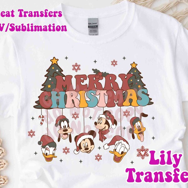 Mickey Mouse Iron on Transfers Christmas - Etsy