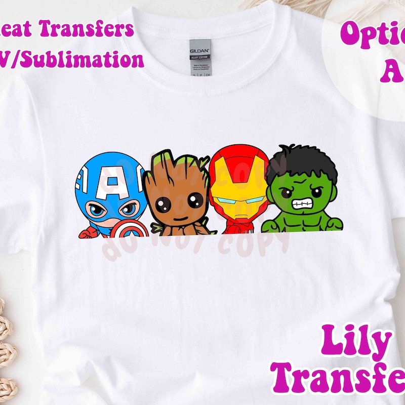 Superhero Heat Transfer - Etsy